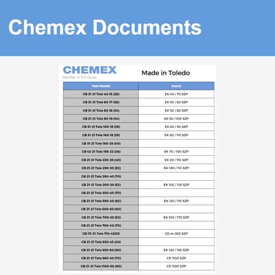 CHEMEX Risers / Sleeves / Feeding Systems